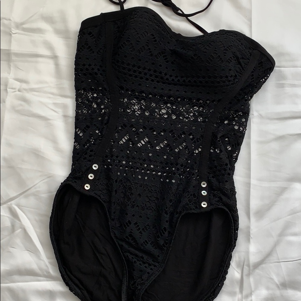 Robin Piccone Crochet One-Piece Swimsuit - Gem